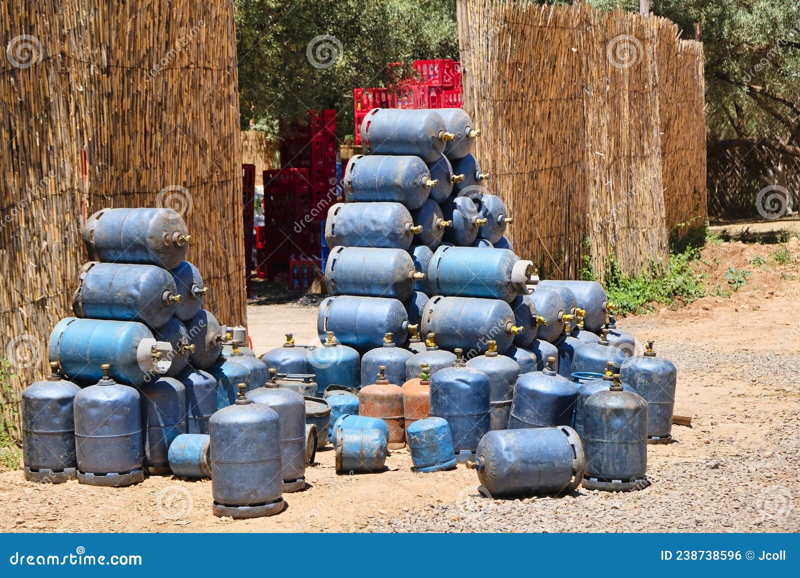Butane Containers in Morocco Stock Photo - Image of energy, danger ...