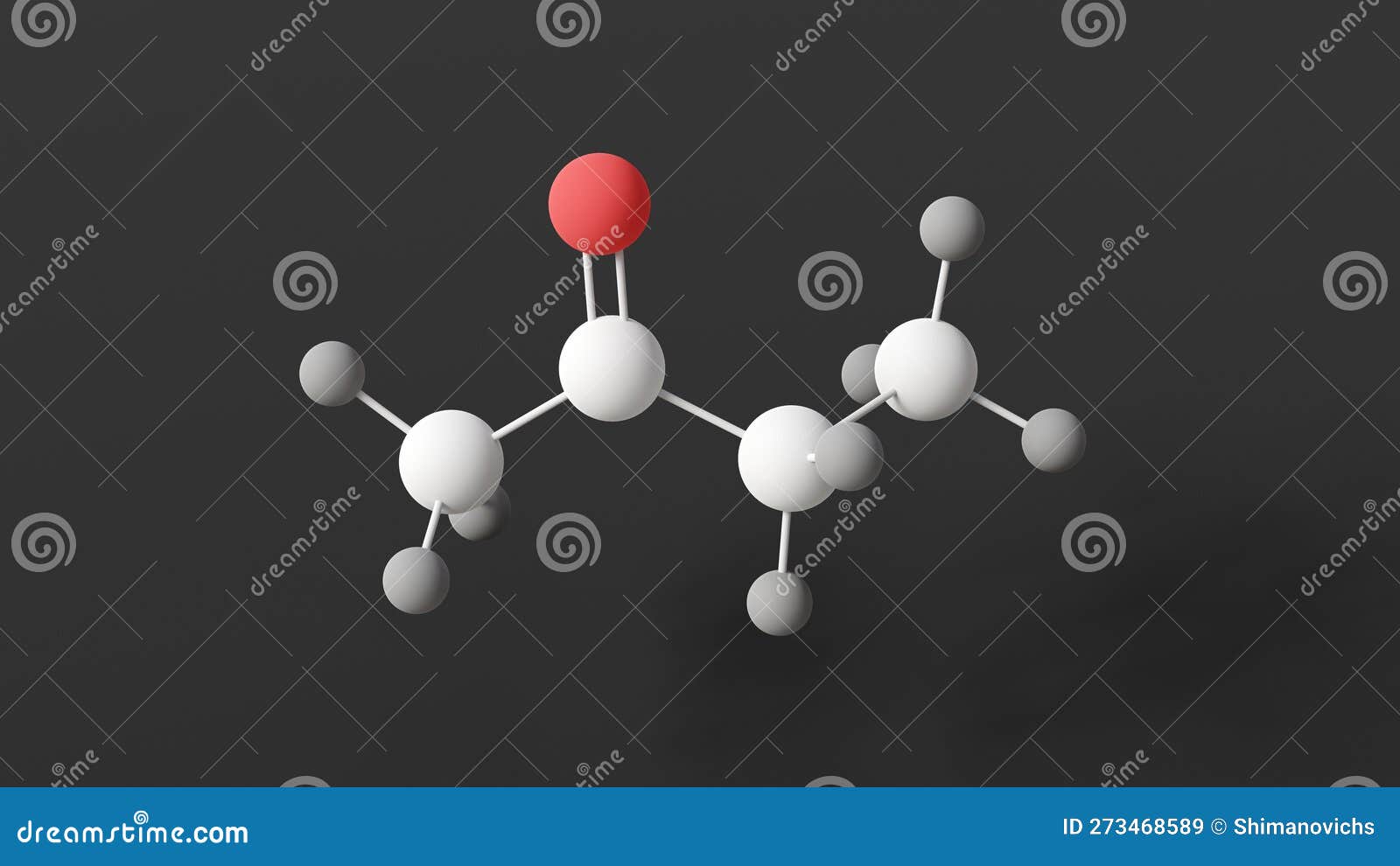 Butanone Molecule Molecular Structure Methyl Ethyl Ketone Ball And Stick 3d Model Structural