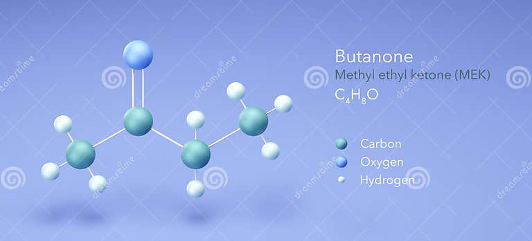 Butanone Molecule, Molecular Structures, Methyl Ethyl Ketone, 3d Model ...