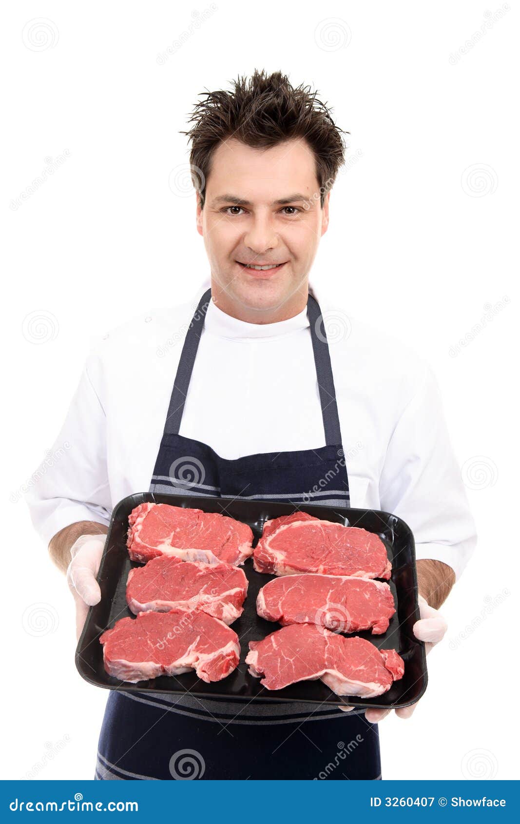 Butcher stock image. Image of apron, adult, holding, scotch - 3260407