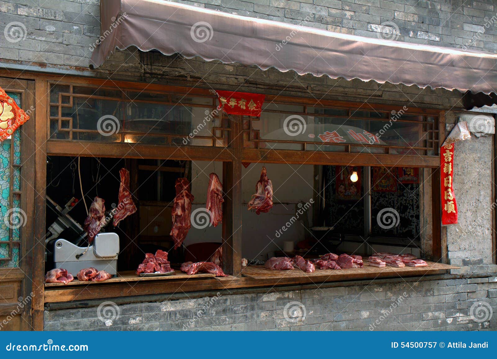 Butcher, Beijing, China editorial photography. Image of chicken - 54500757
