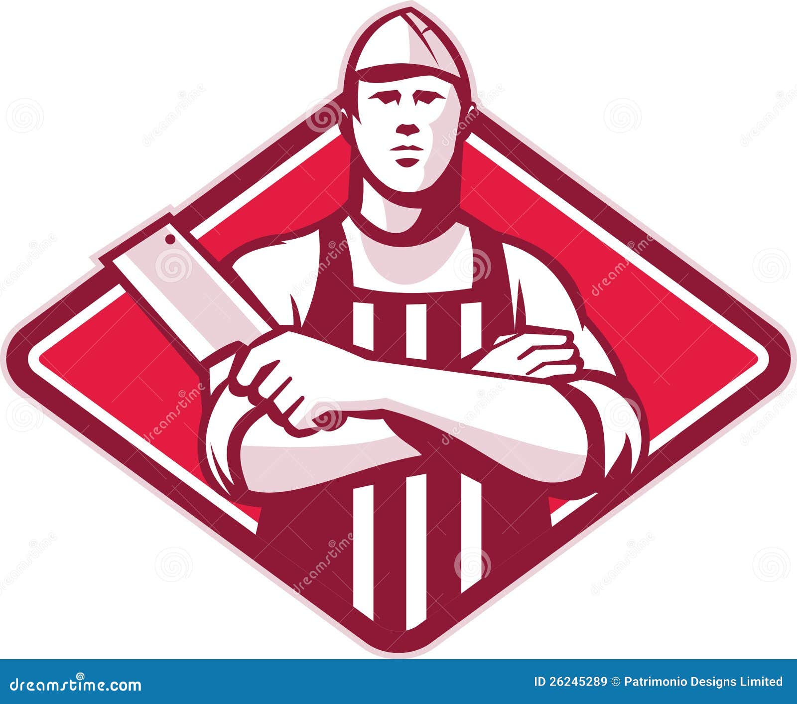 Meat Cleaver Illustration Cartoon Vector | CartoonDealer.com #84904551
