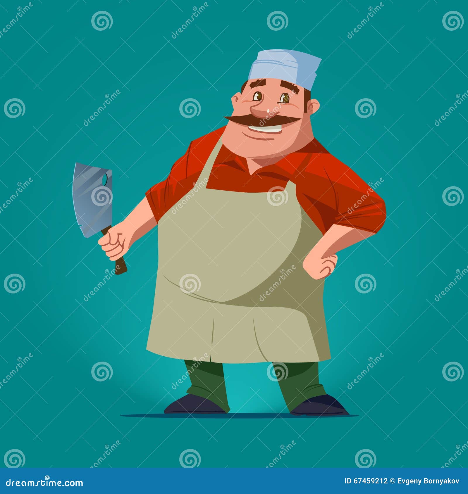 Butcher stock illustration. Illustration of apron, funny - 67459212