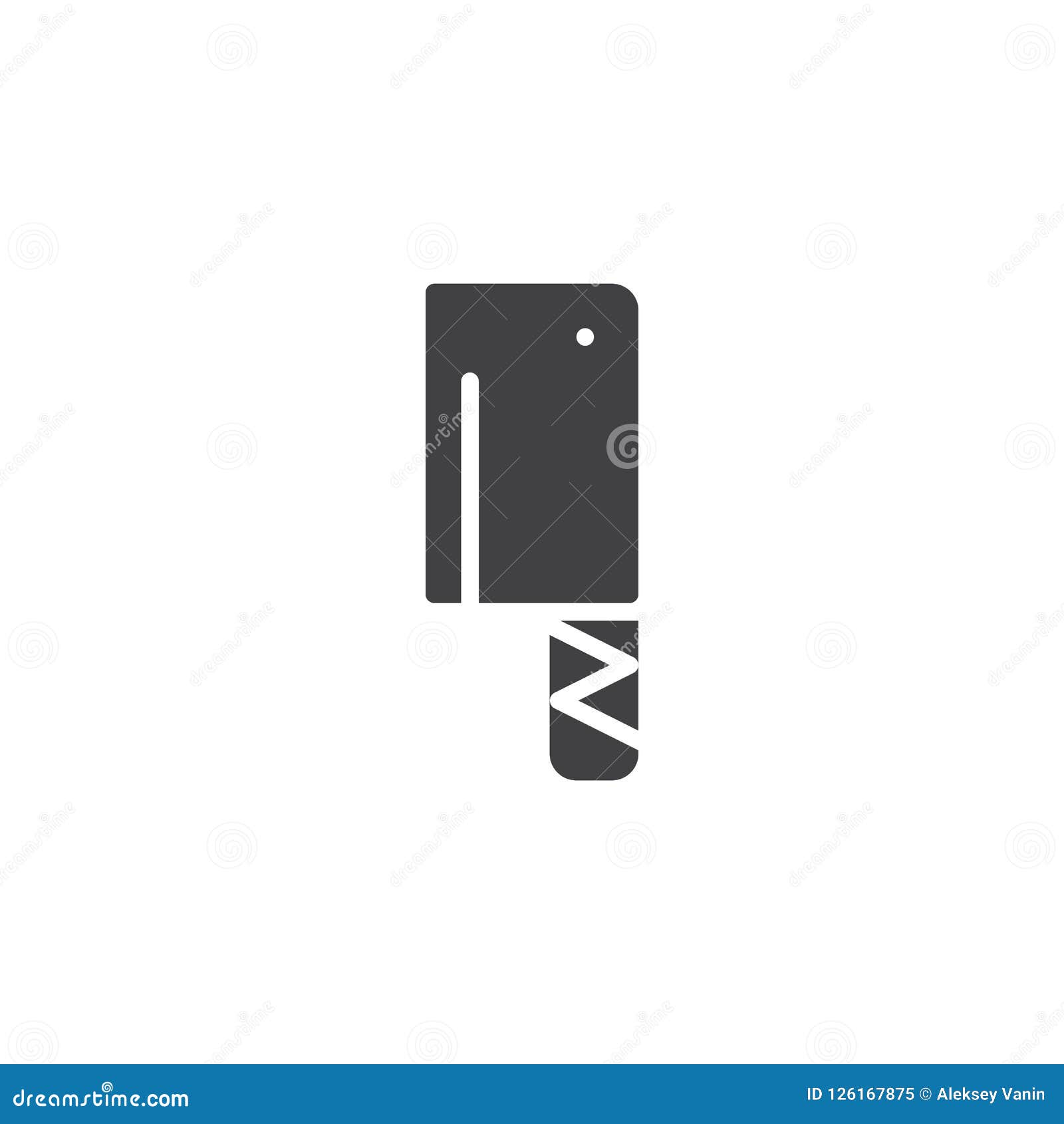 Butcher knife vector icon stock vector. Illustration of handle - 126167875