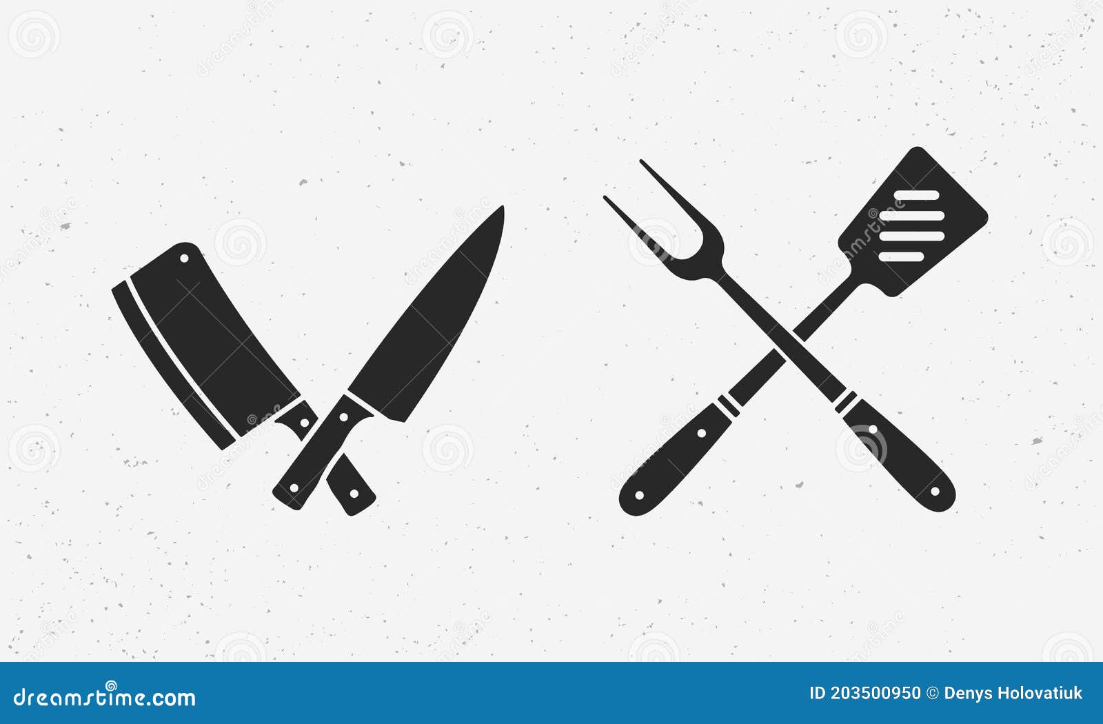 Butcher Knives Grill Fork And Spatula Meat Knife Cleaver Chef Bbq Fork Butcher Knives Set