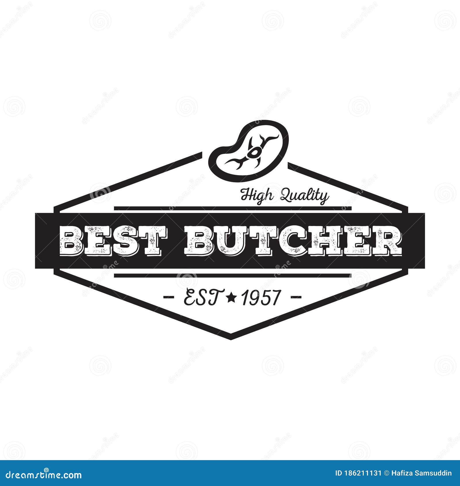 Butcher Label. Vector Illustration Decorative Design Stock Vector ...