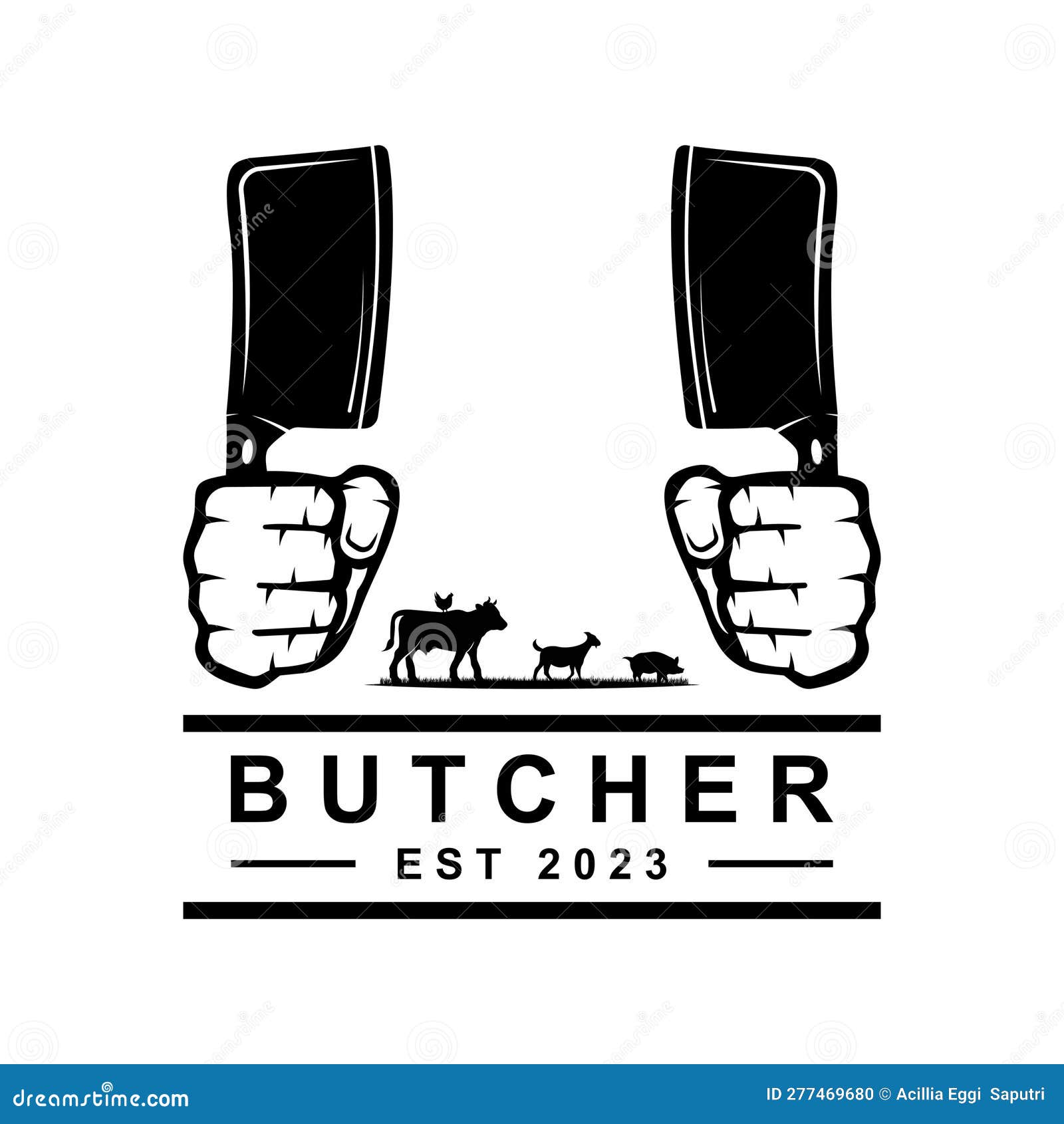 Butcher logo vector stock vector. Illustration of badge - 277469680