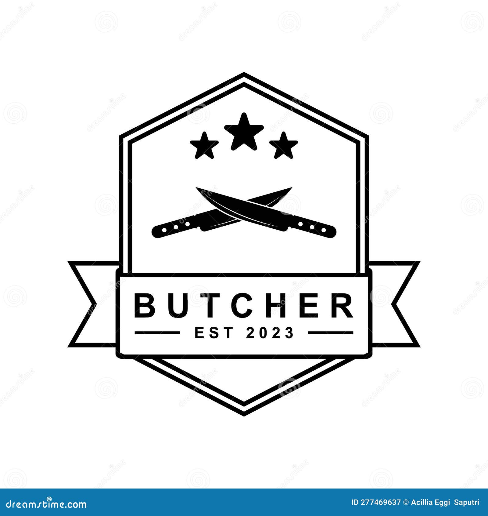 Butcher logo vector stock vector. Illustration of retro - 277469637