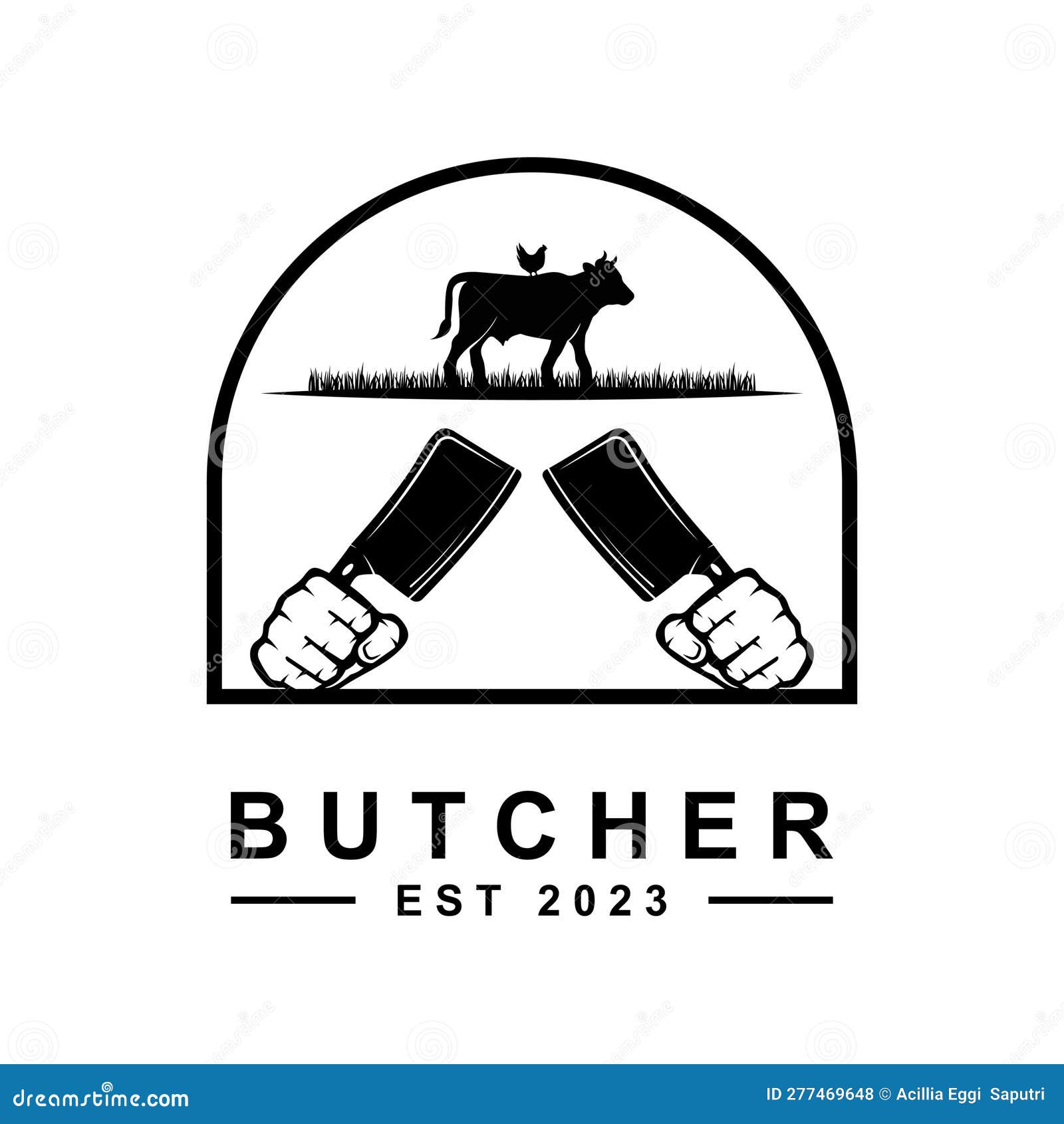 Butcher logo vector stock vector. Illustration of grilled - 277469648