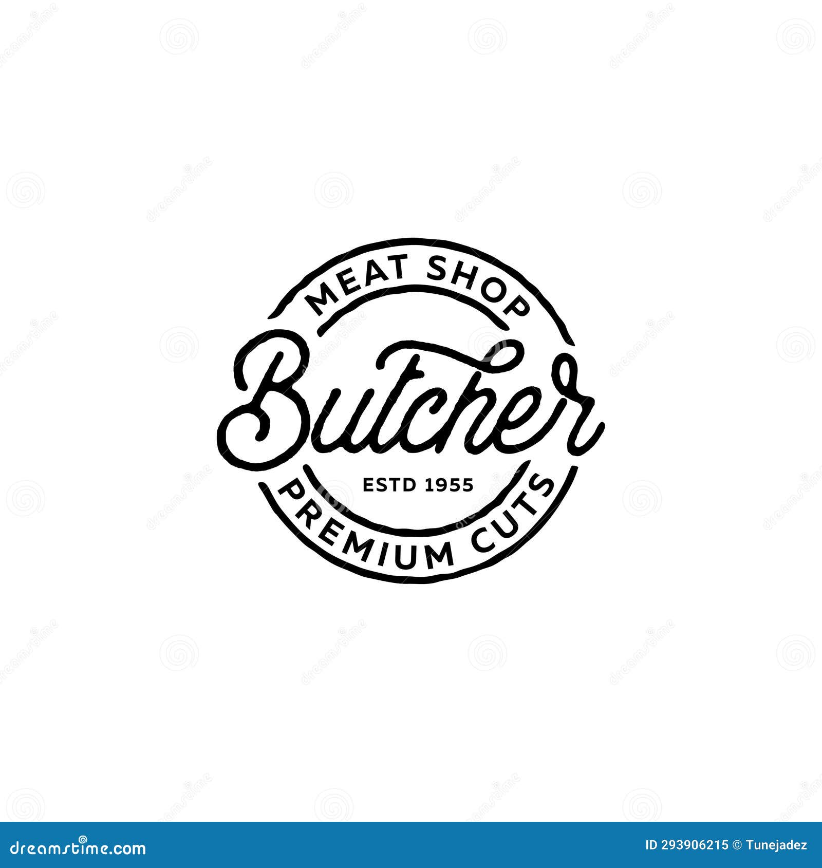 Butcher Meat Shop Stamp. Vector Illustration Stock Vector ...