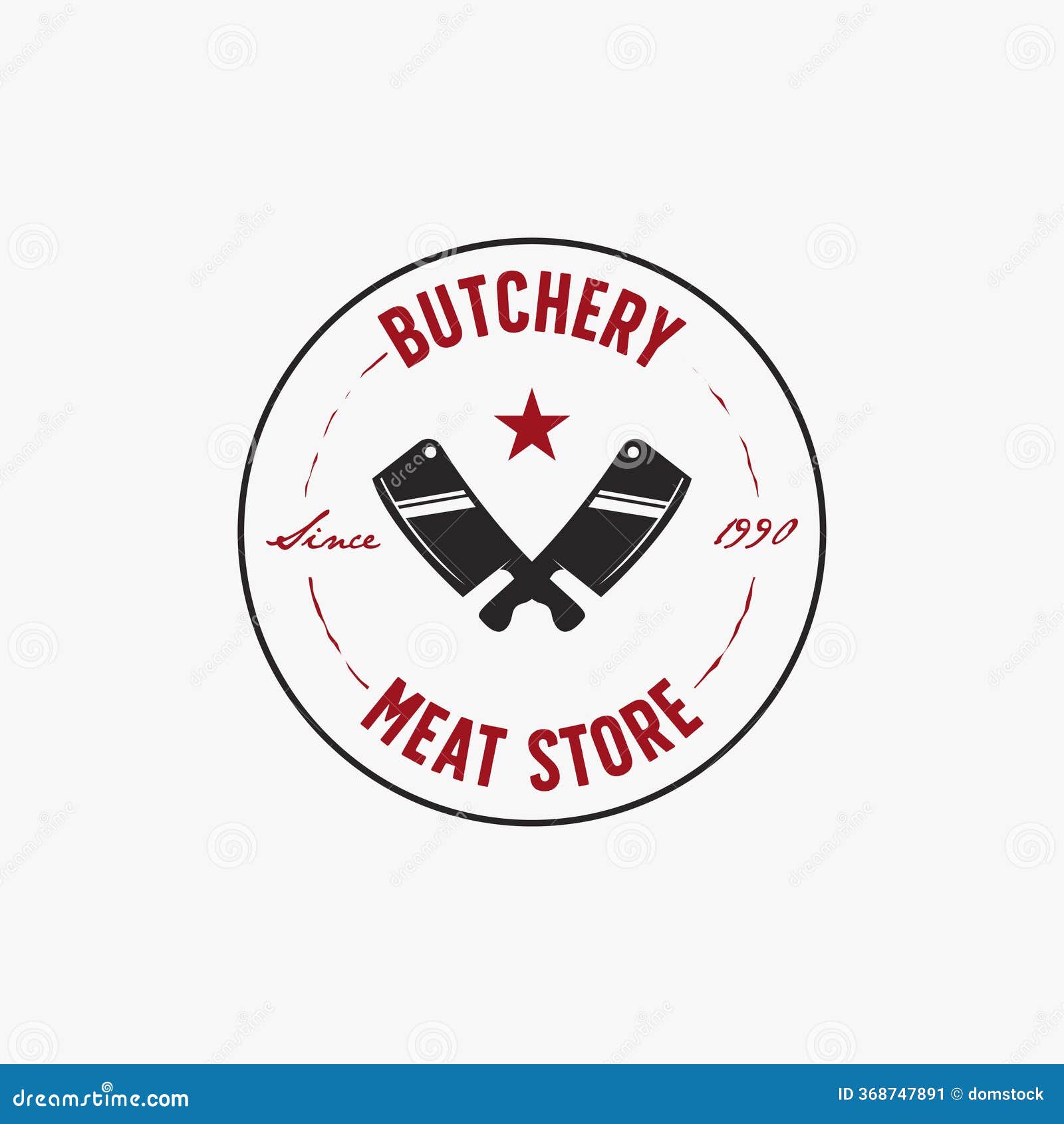 Butcher Meat Food Beef Butchery Icon Hand Drawn Cartoon Vector ...