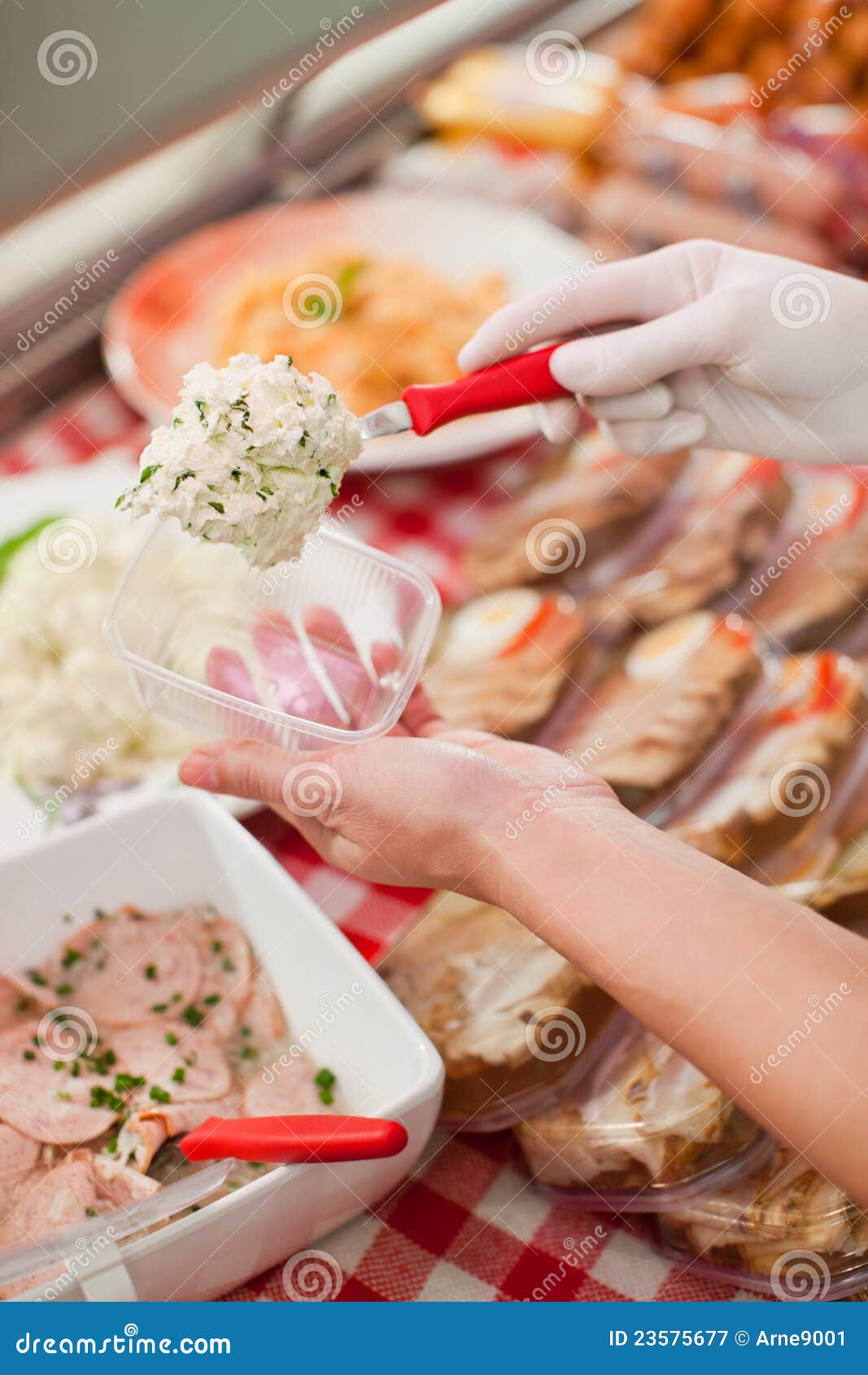 Butcher Packaging Food for Selling Stock Image - Image of store ...