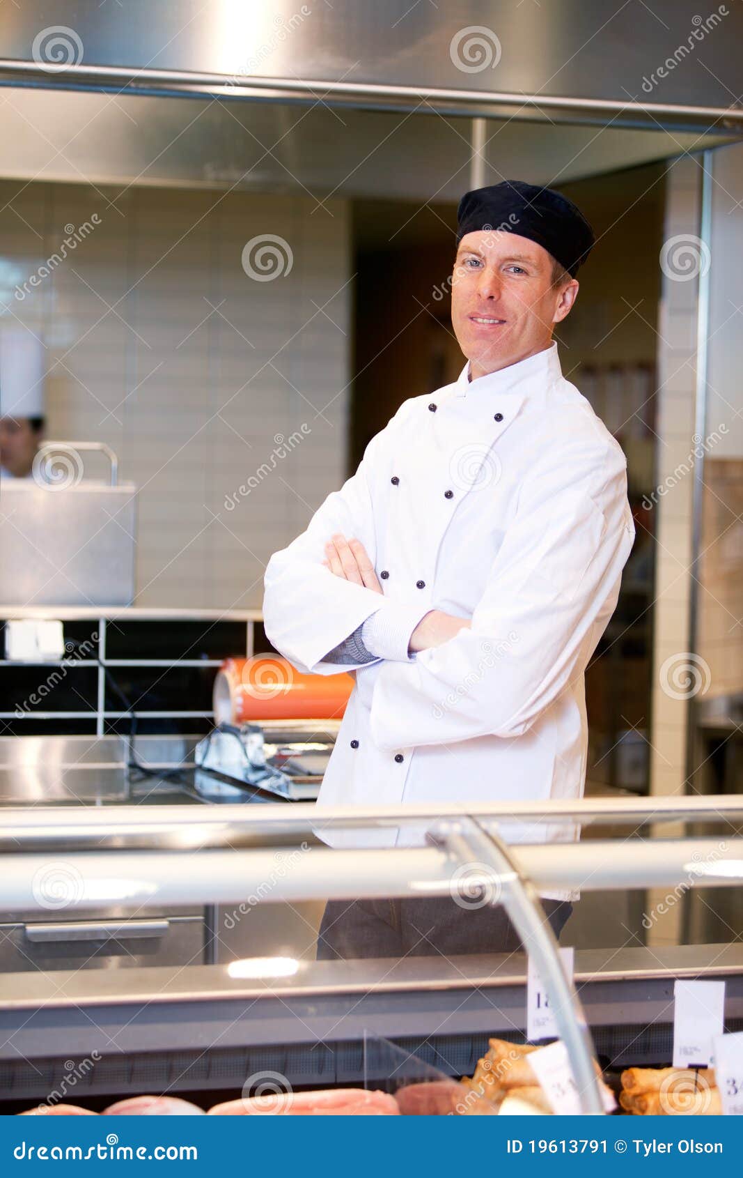 Butcher Portrait stock image. Image of person, apron - 19613791