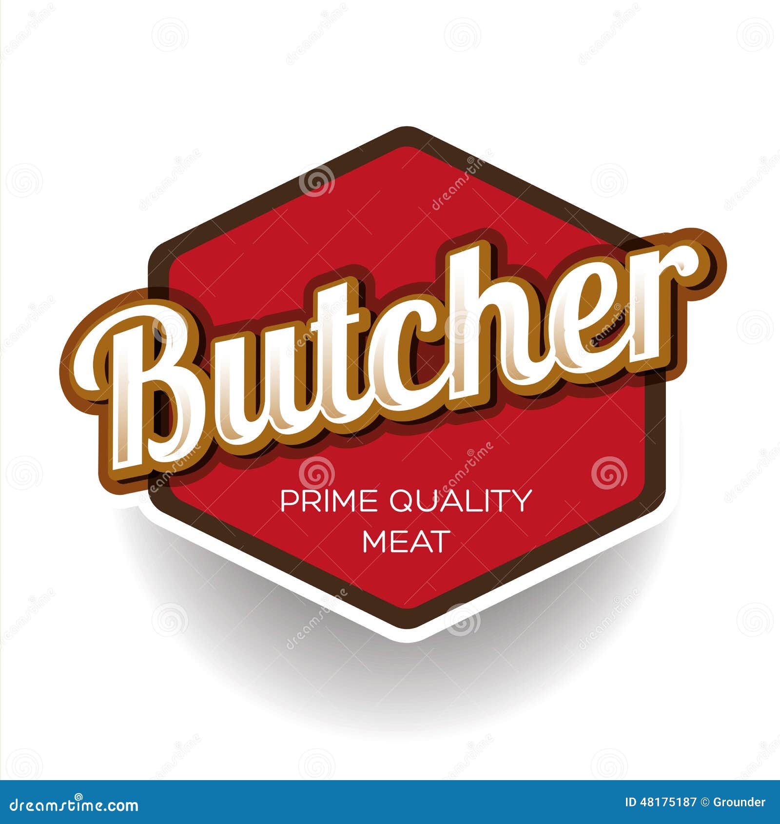 Butcher Shop Design Element, Label or Badge Stock Vector - Illustration ...