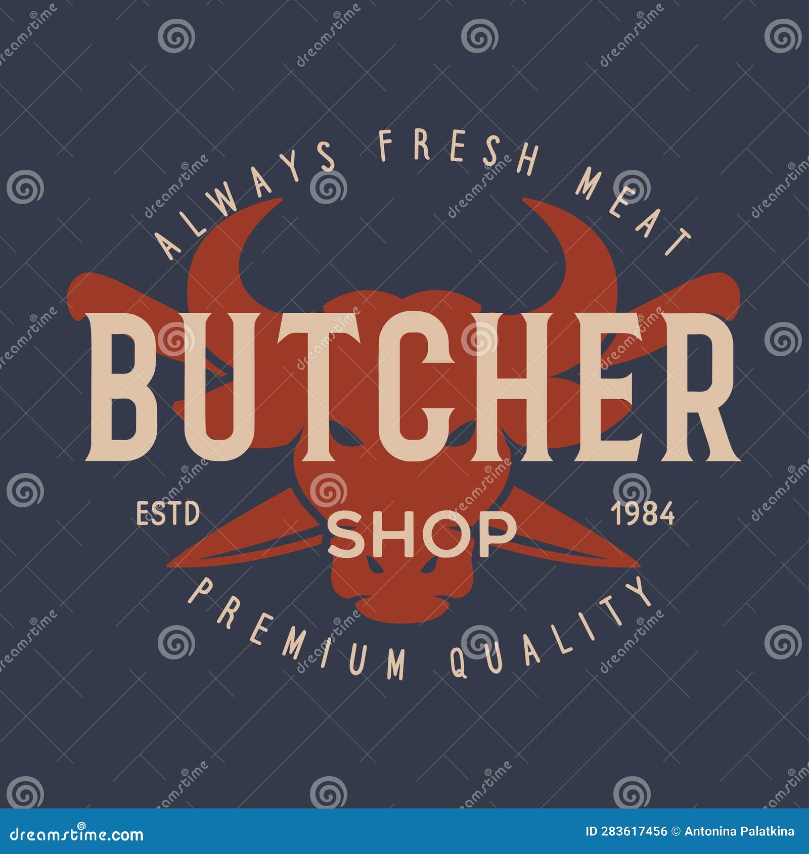 Butcher Shop Label Badge Emblem. Butchery Store Advertising Design ... Butcher Shop Label Badge Emblem. Butchery Store Advertising Design ...