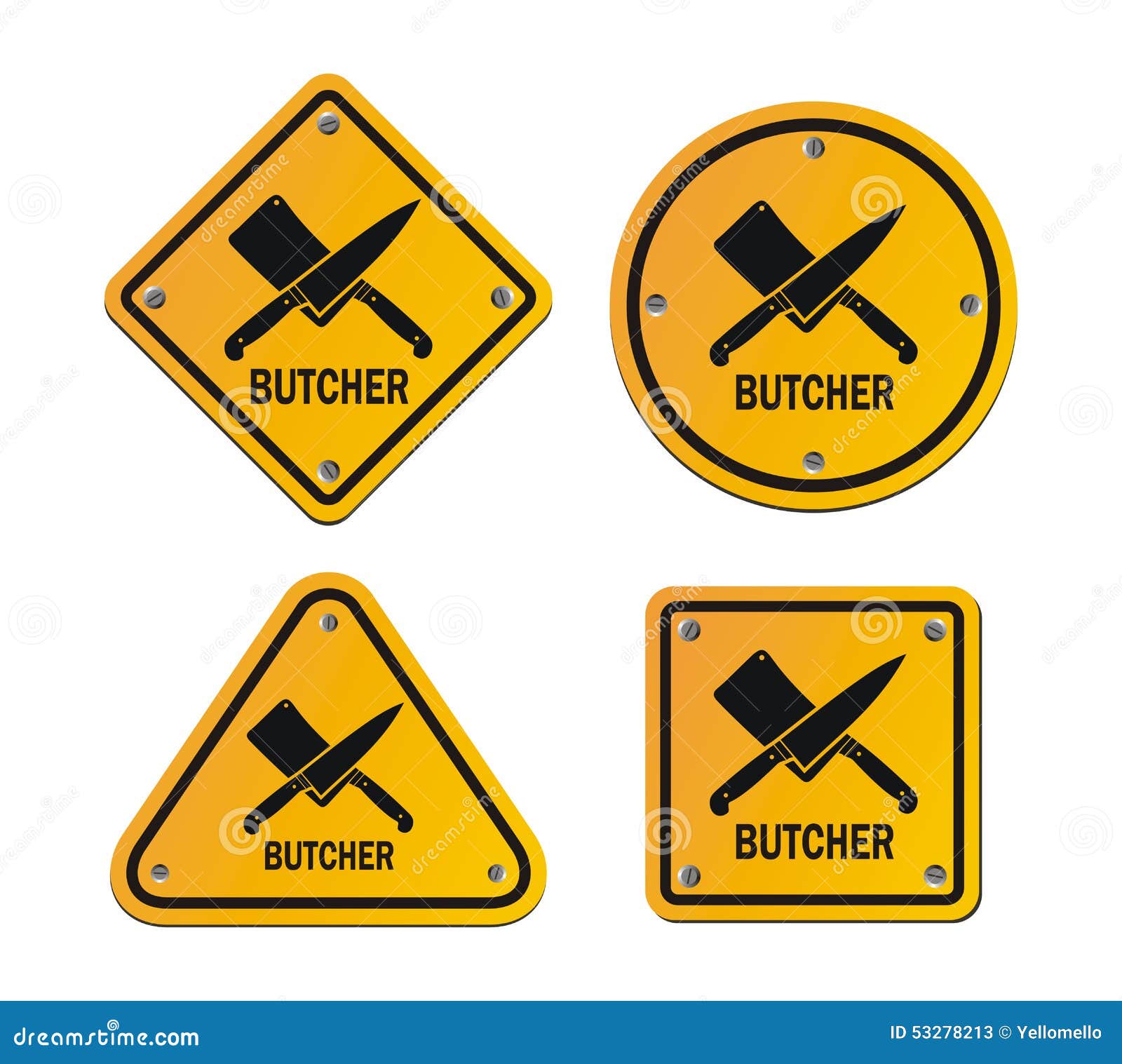 Butcher signs stock illustration. Illustration of kitchen - 53278213