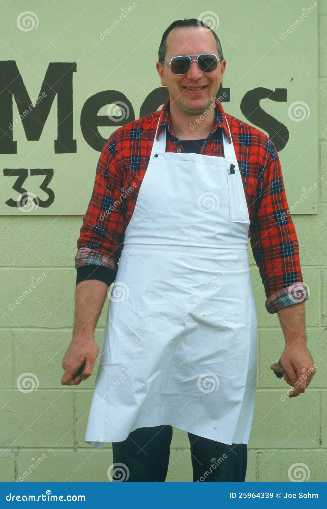 A Butcher Stands in Front of His Shop, Editorial Stock Image - Image of ...