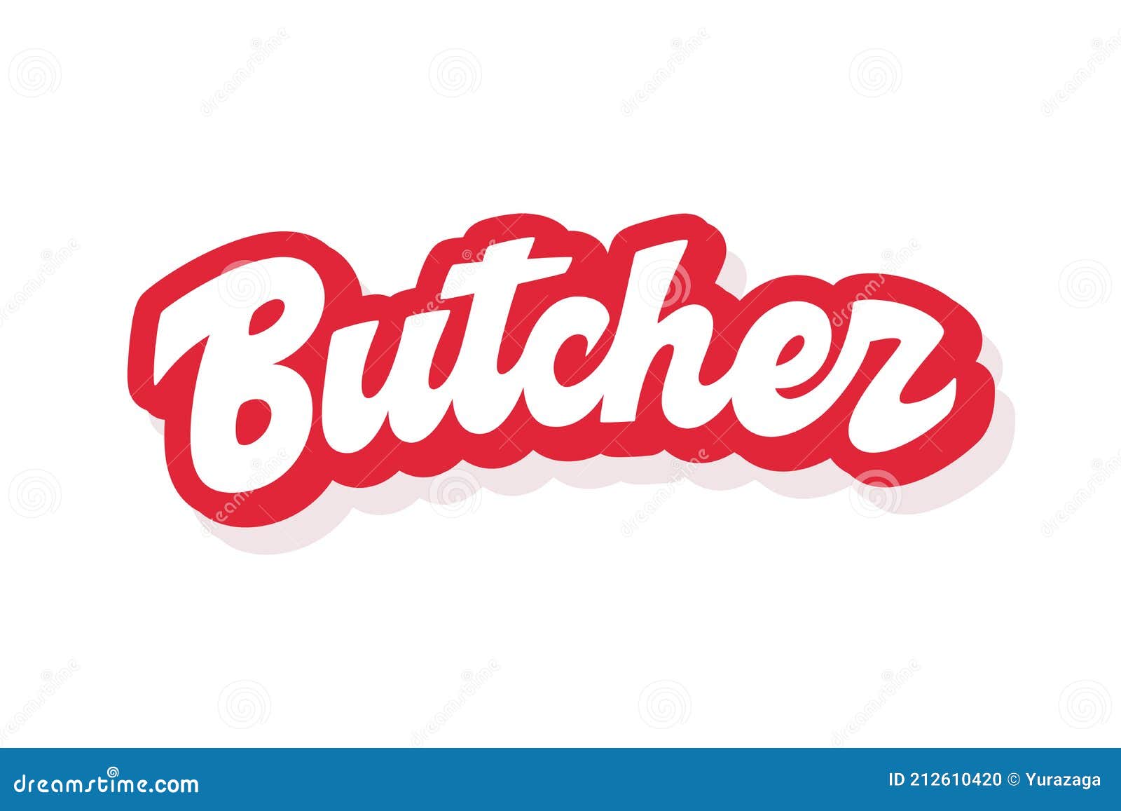 Butcher vector lettering stock vector. Illustration of type - 212610420