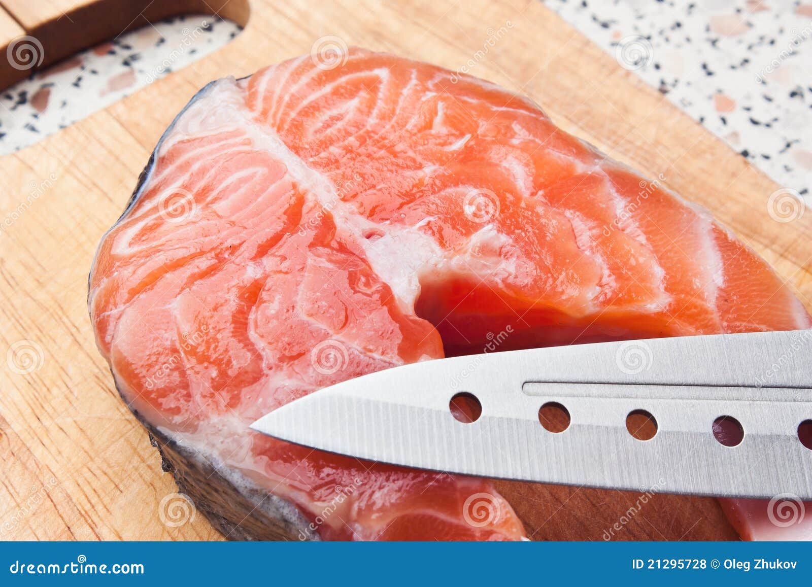Butchering of salmon stock photo. Image of fish, prepared - 21295728