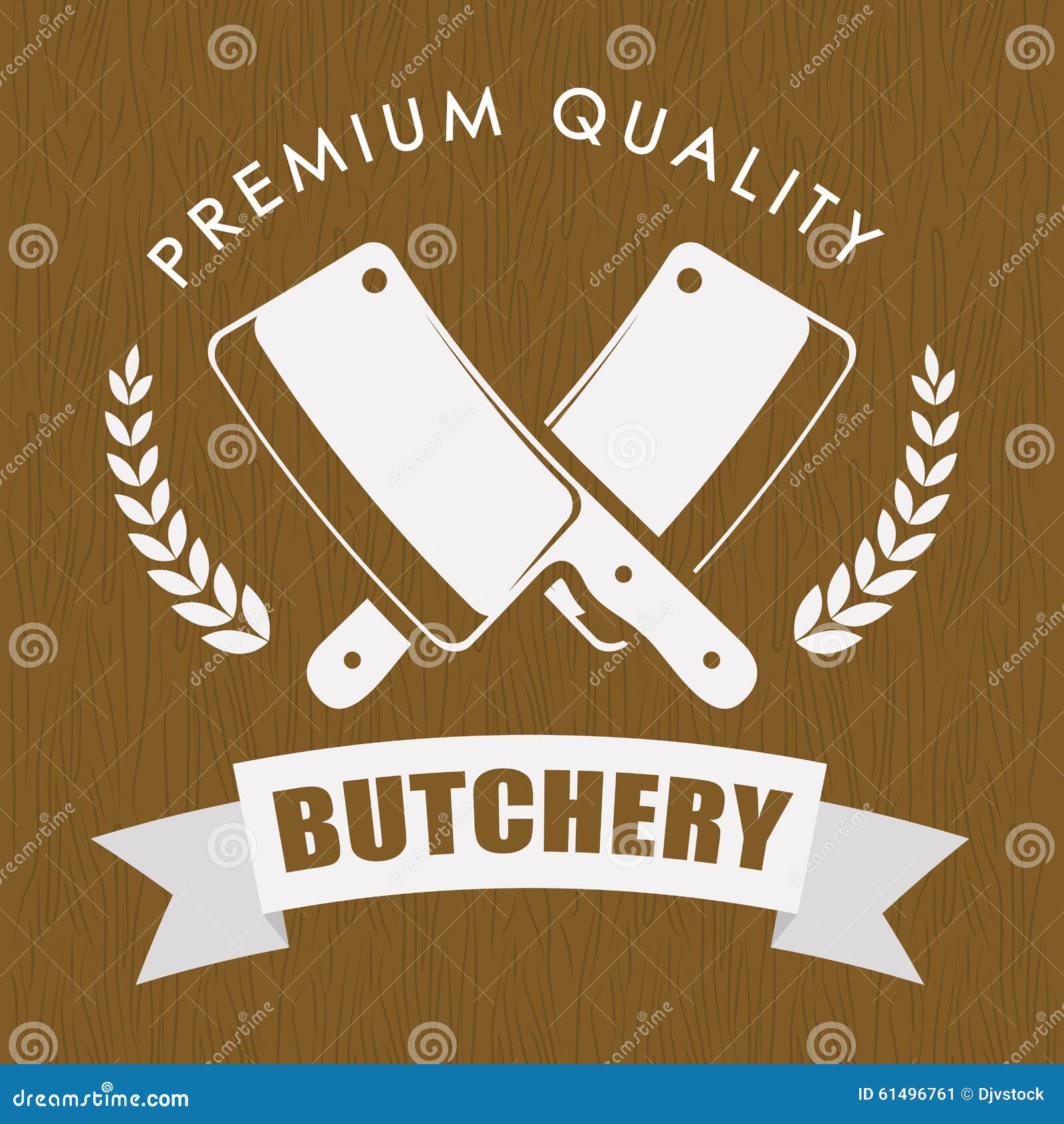 Butchery or butcher theme stock vector. Illustration of butcher - 61496761