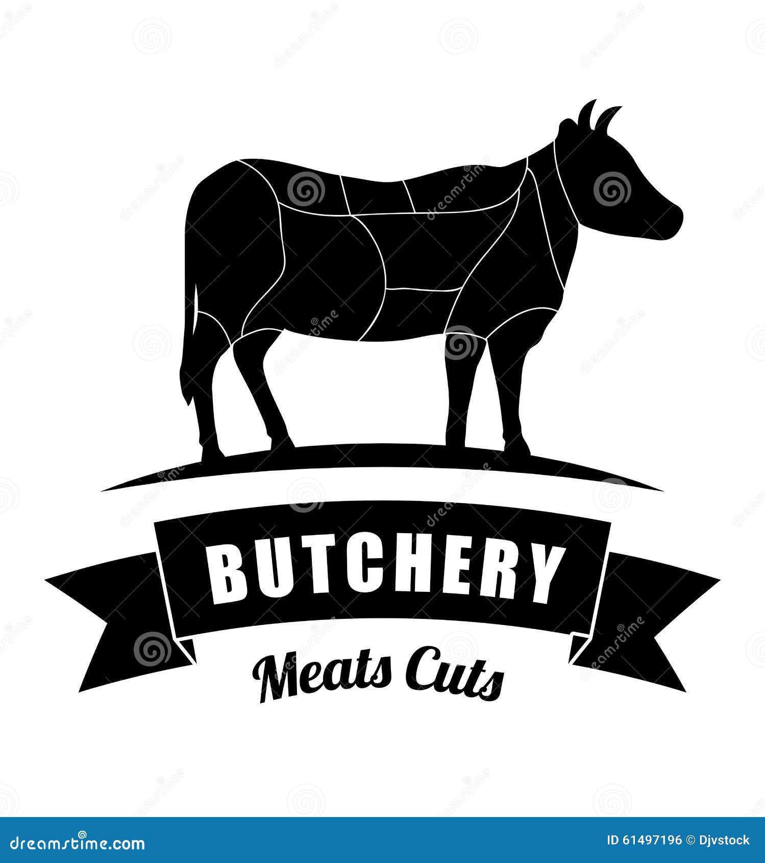 Butchery or butcher theme stock vector. Illustration of fresh - 61497196