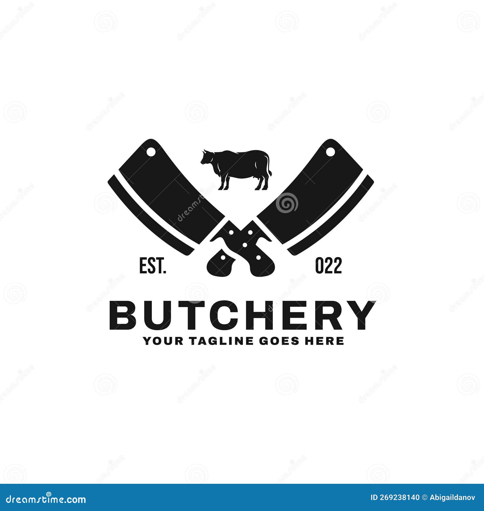Butchery logo design stock illustration. Illustration of logo - 269238140