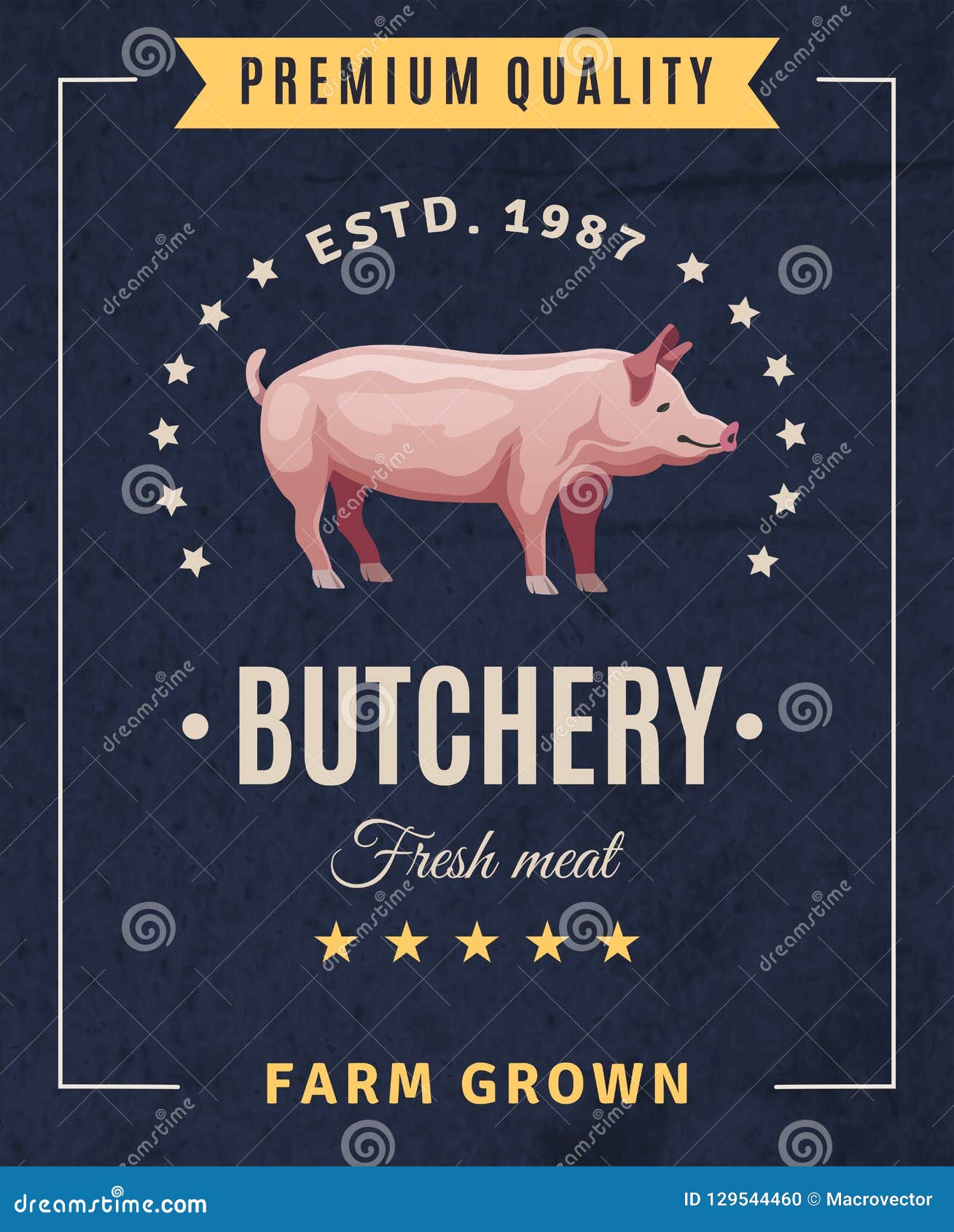 The Butchery - Vintage Logo Concept. Logo Of Butchery Meat Shop With ...
