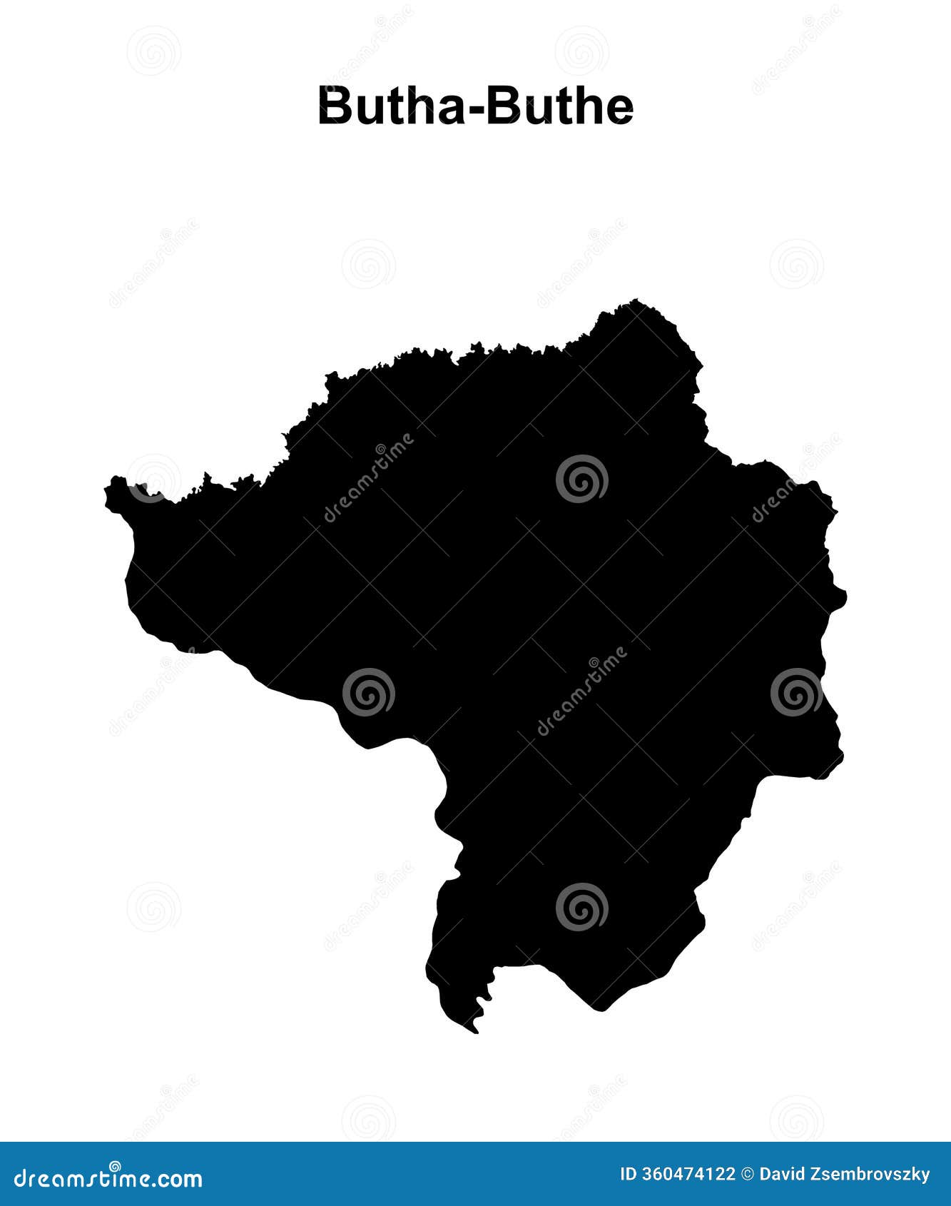 Butha-Buthe outline map stock illustration. Illustration of vector ...