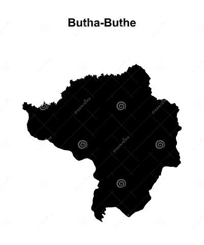 Butha-Buthe outline map stock illustration. Illustration of vector ...