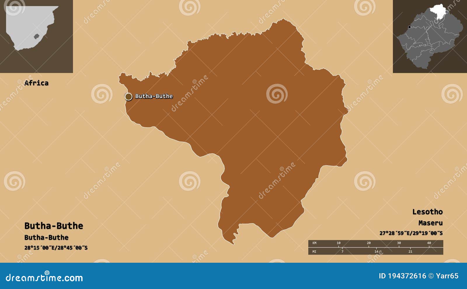 Butha-Buthe, District of Lesotho,. Previews. Pattern Stock Illustration ...