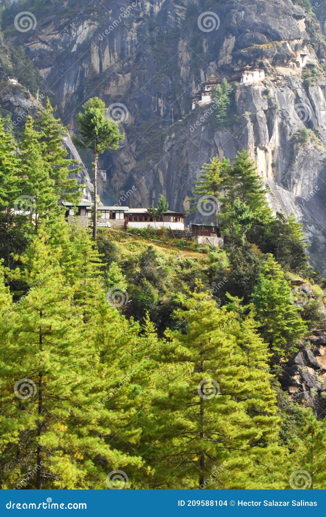Buthan Kingdom Old Arquitecture Mountain Tiger Stock Photo - Image of ...