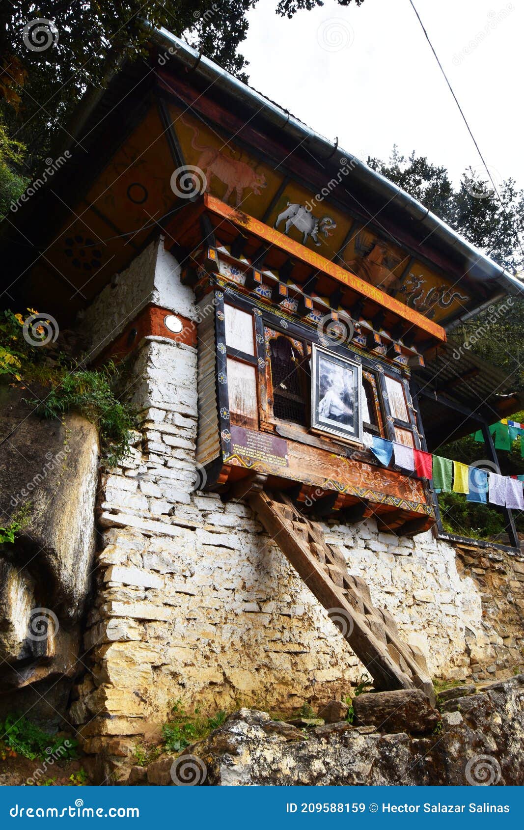 Buthan Kingdom Old Home Antique Happiness Arquitecture Stock Image ...