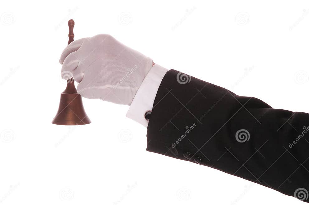 Butler with Bell stock photo. Image of bell, tuxedo, servant - 5025614