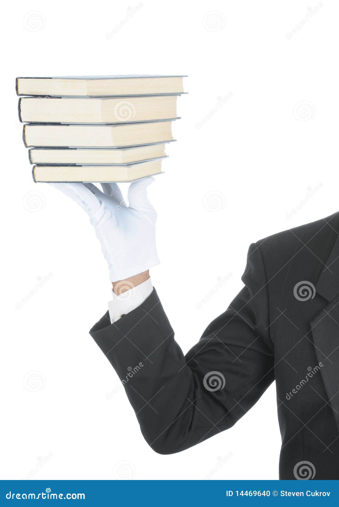 Butler with Books stock photo. Image of novels, gentleman - 14469640