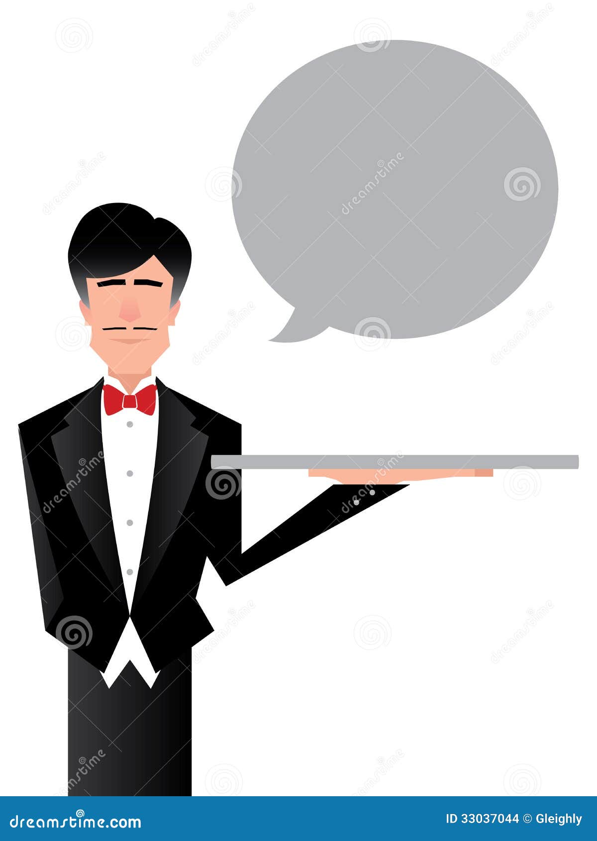 Butler Cartoon stock vector. Illustration of mascot, restaurant - 33037044