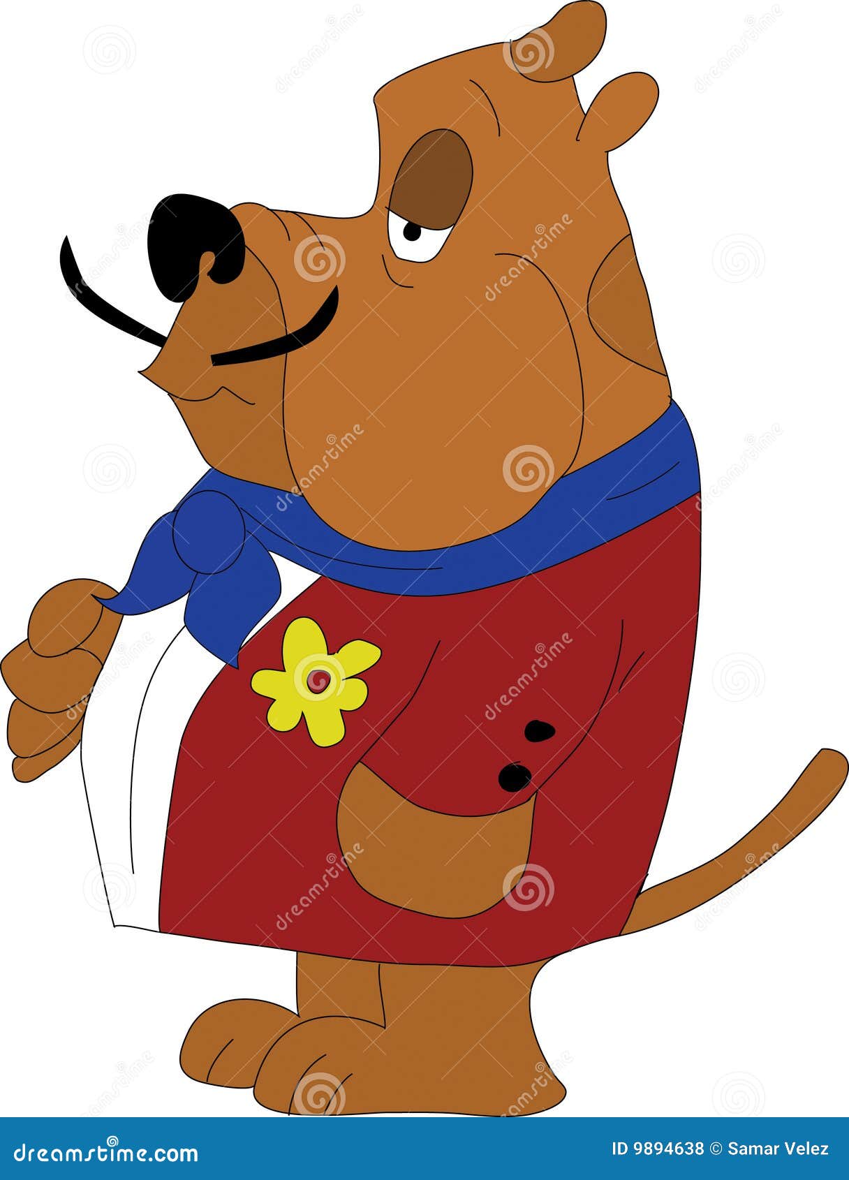 Butler Dog stock vector. Illustration of sleepy, funny - 9894638