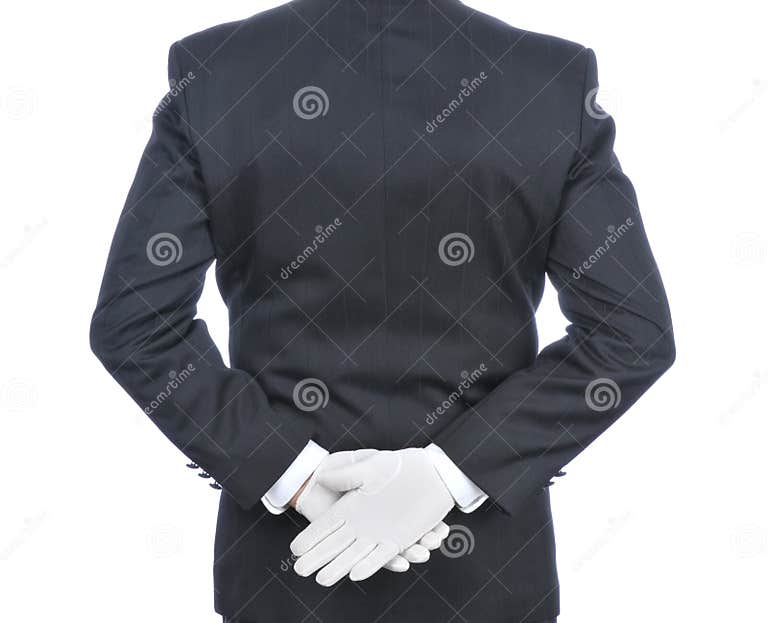 Butler with Hands Behind His Back Stock Photo - Image of formalwear ...