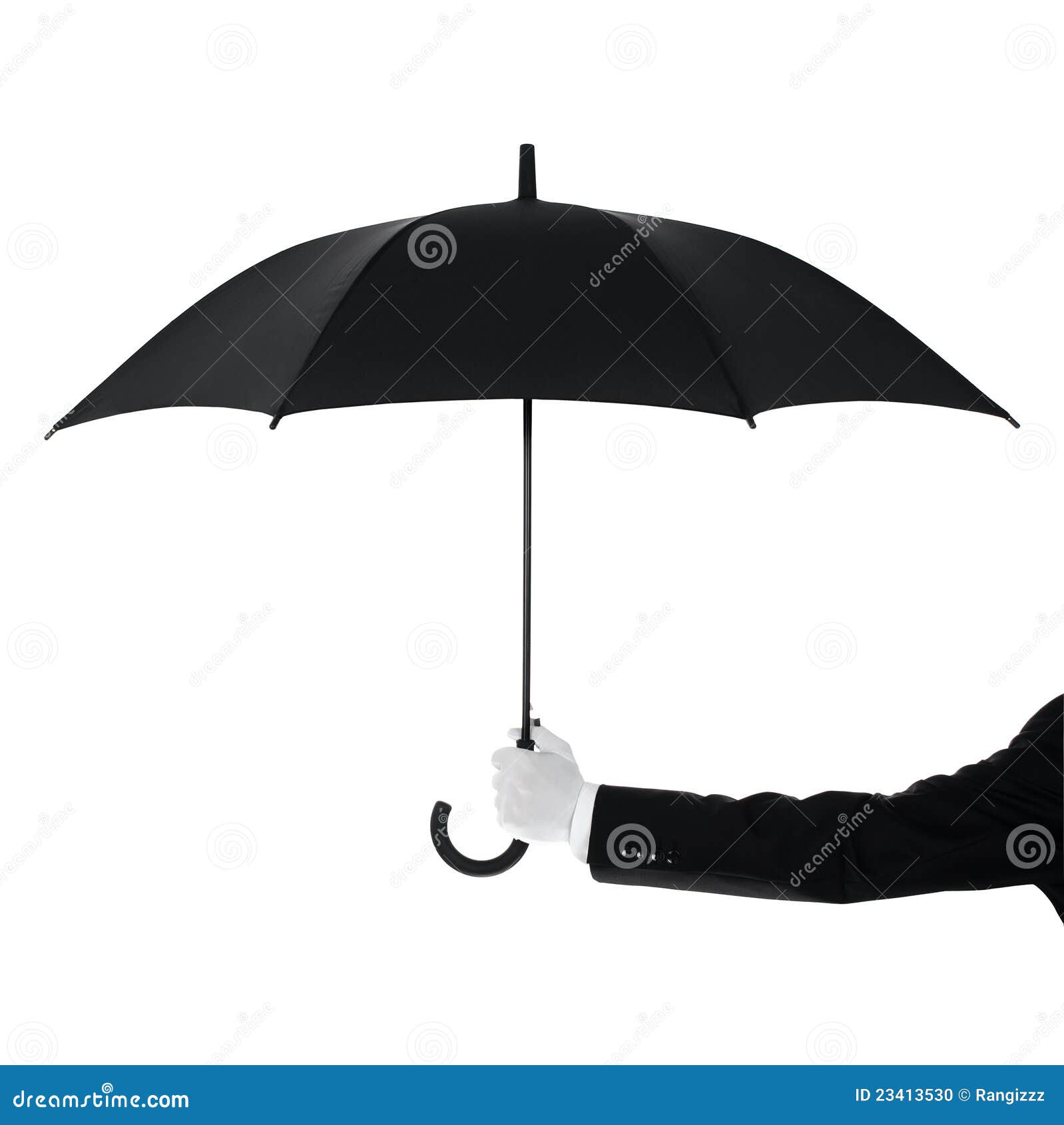 Butler holding an umbrella stock photo. Image of gentleman - 23413530