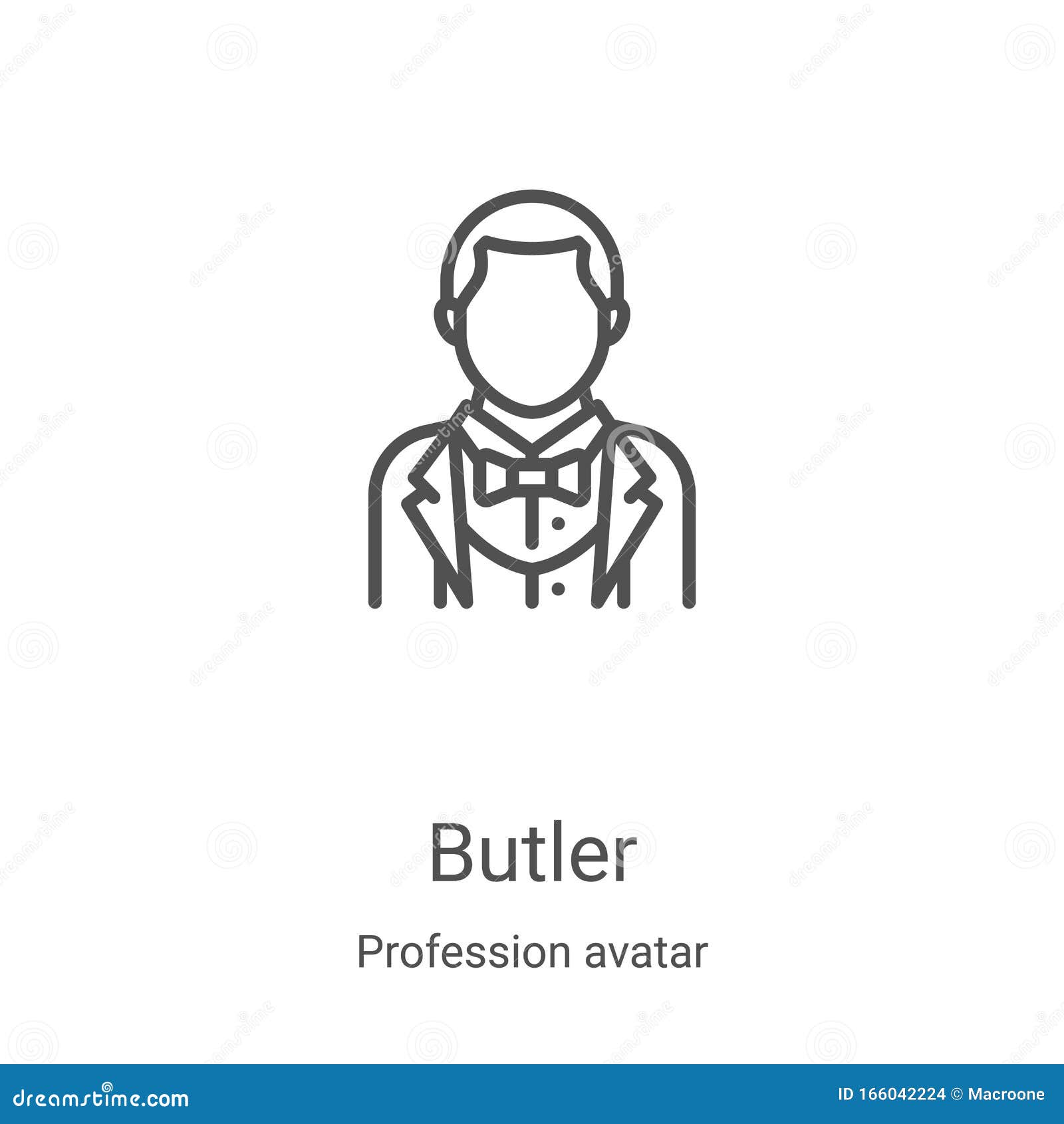 Butler Icon Vector from Profession Avatar Collection. Thin Line Butler ...