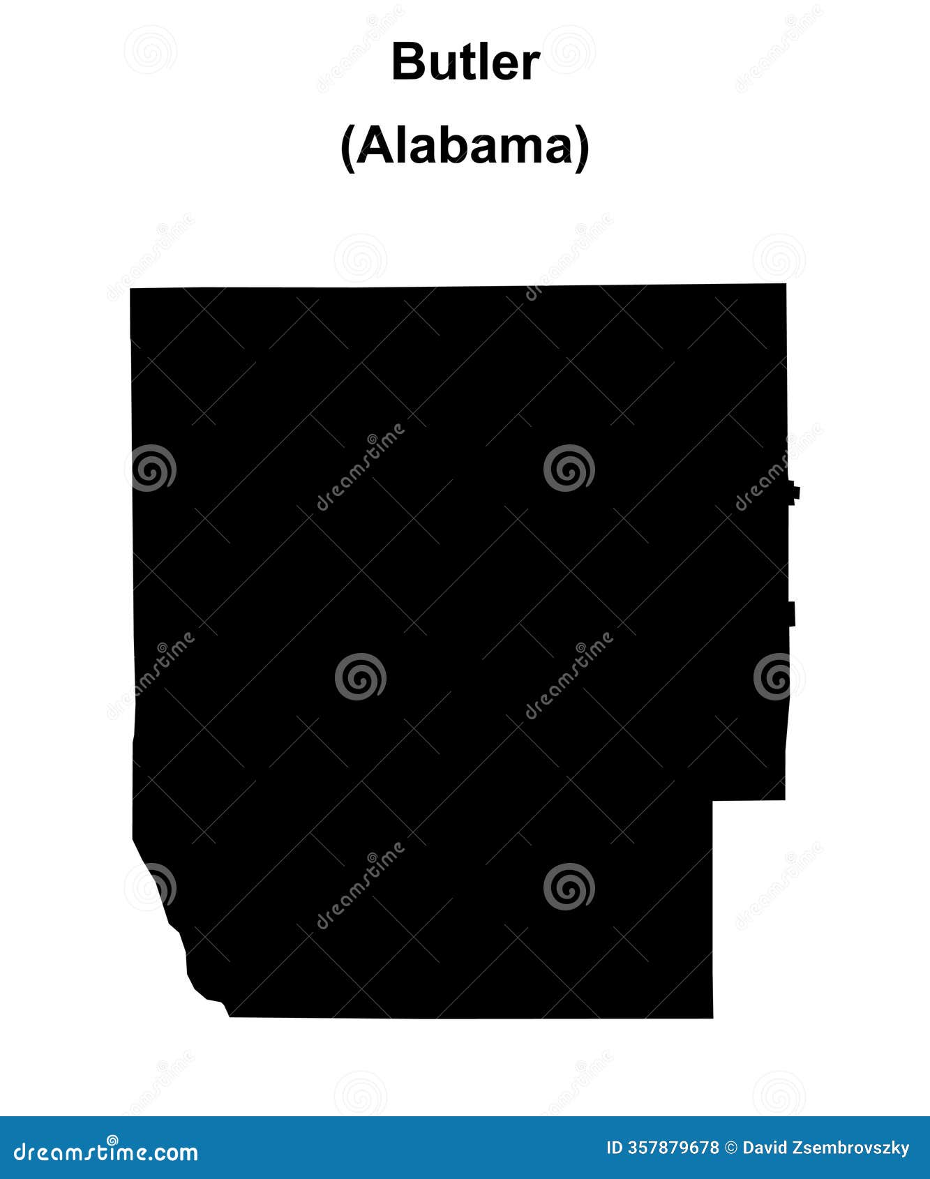 Butler outline map stock vector. Illustration of territory - 357879678