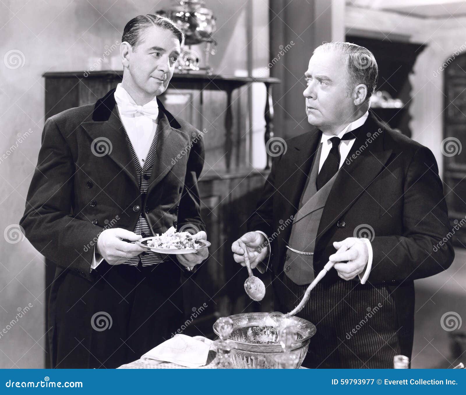 Butler serving salad stock image. Image of horizontal - 59793977