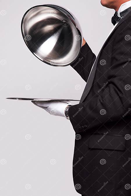 Butler and silver service stock image. Image of waiter - 12034577