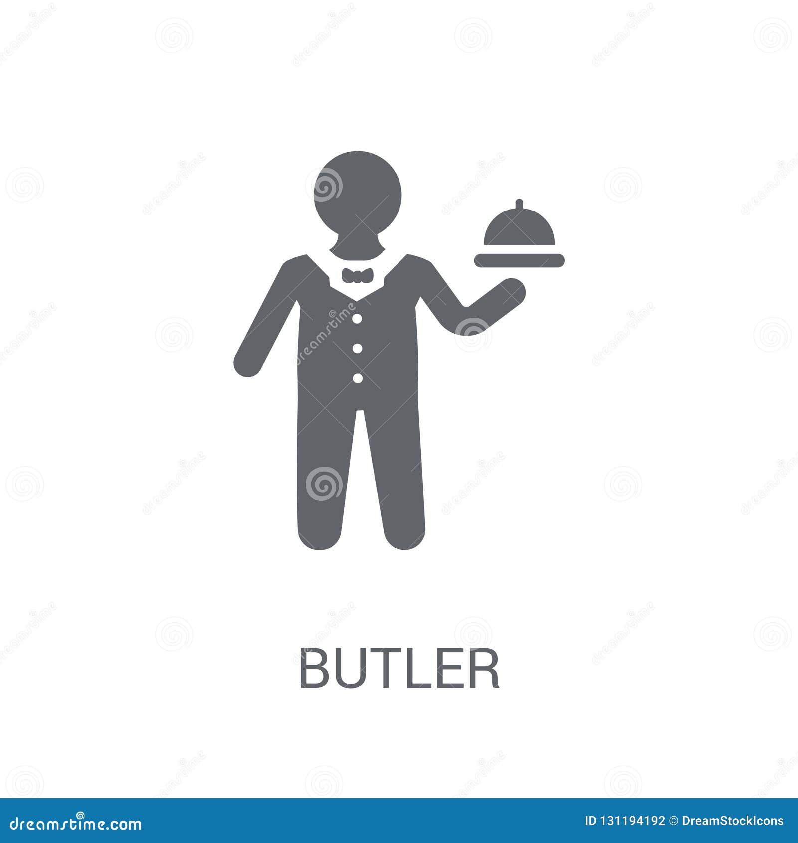 Butler symbol vektor illustrationer. Illustration av handske - 131194192