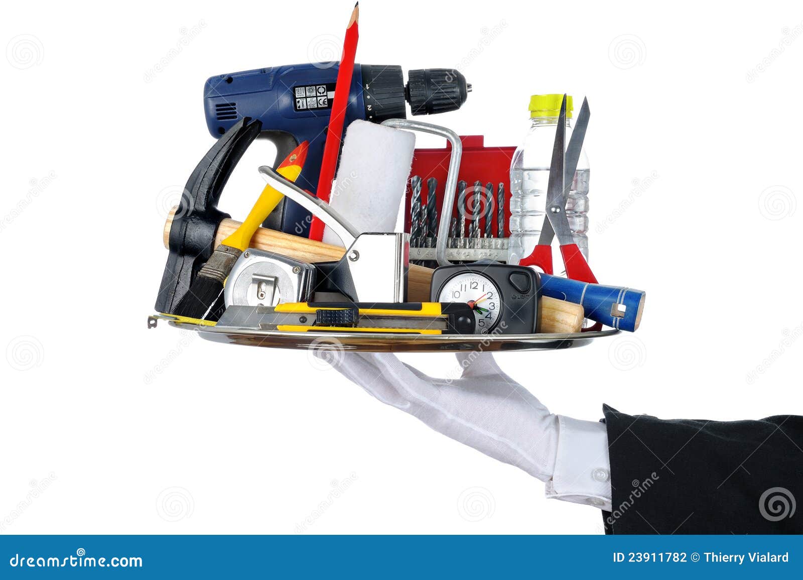 Butler tools stock photo. Image of bring, hammer, tray - 23911782