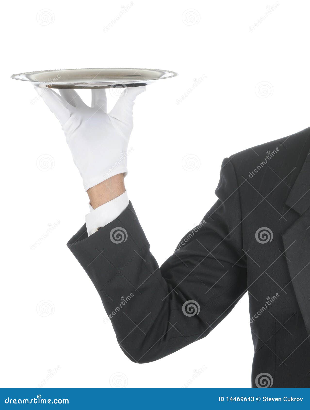 Butler with Tray stock image. Image of elegant, butler - 14469643