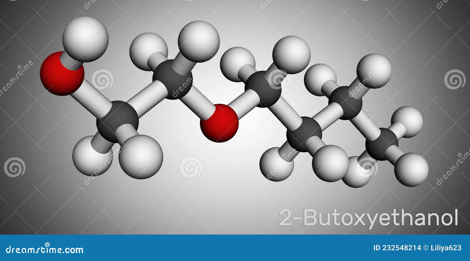 2-Butoxyethanol, Butoxyethanol Molecule. it is Primary Alcohol and ...