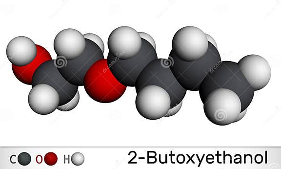 2-Butoxyethanol, Butoxyethanol Molecule. it is Primary Alcohol and ...