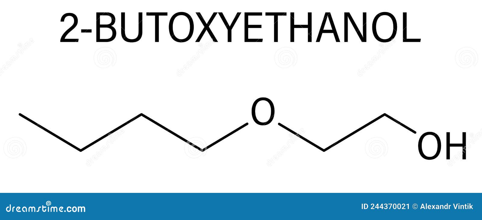 2-Butoxyethanol Molecule. Skeletal Formula. Stock Vector - Illustration ...