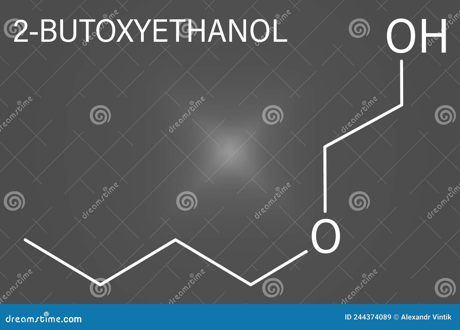 2-Butoxyethanol Molecule. Skeletal Formula. Stock Vector - Illustration ...