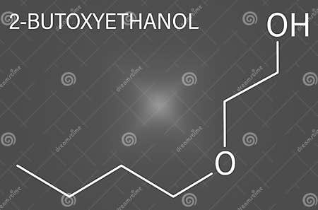 2-Butoxyethanol Molecule. Skeletal Formula. Stock Vector - Illustration ...